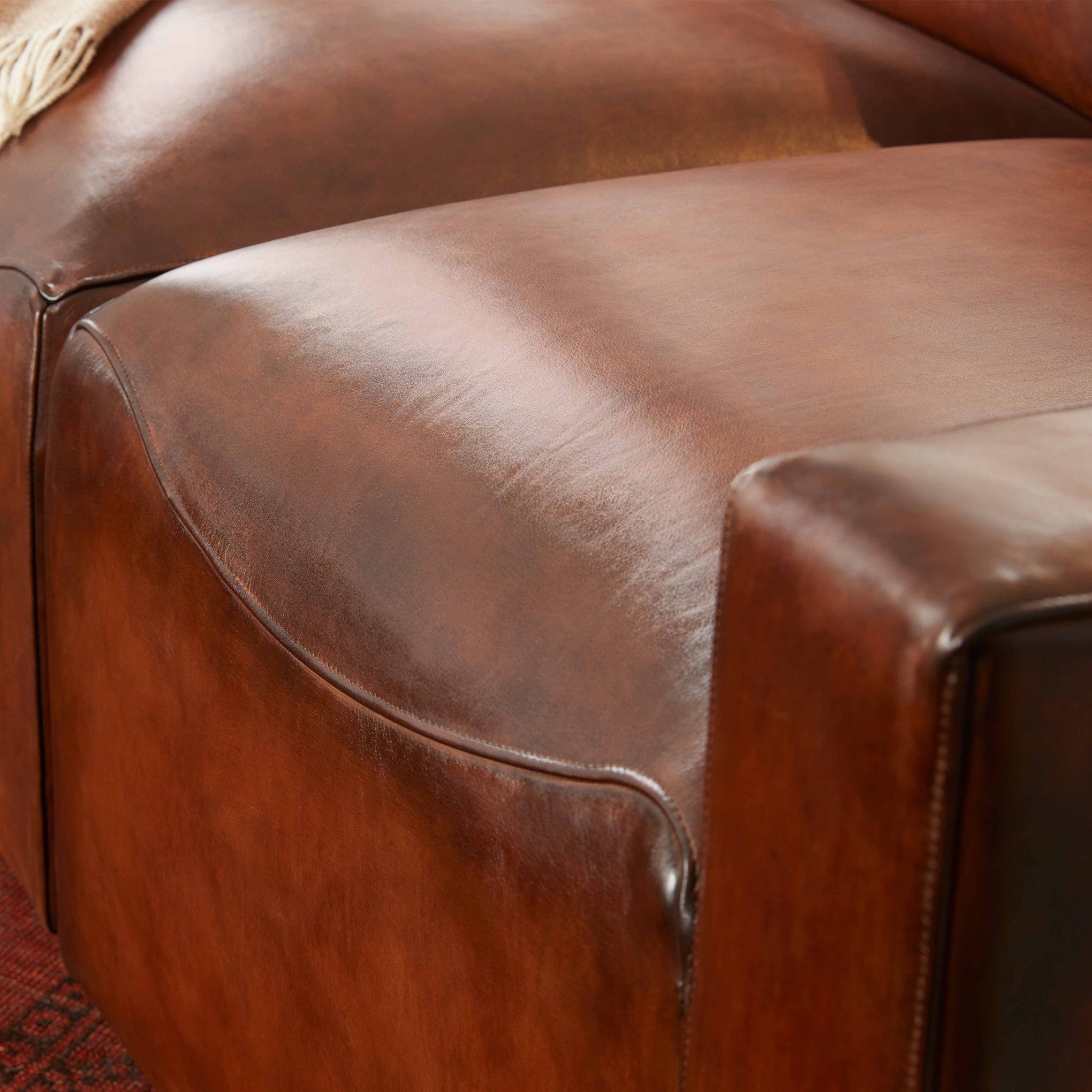 Austin Leather Sectional Arm Chair