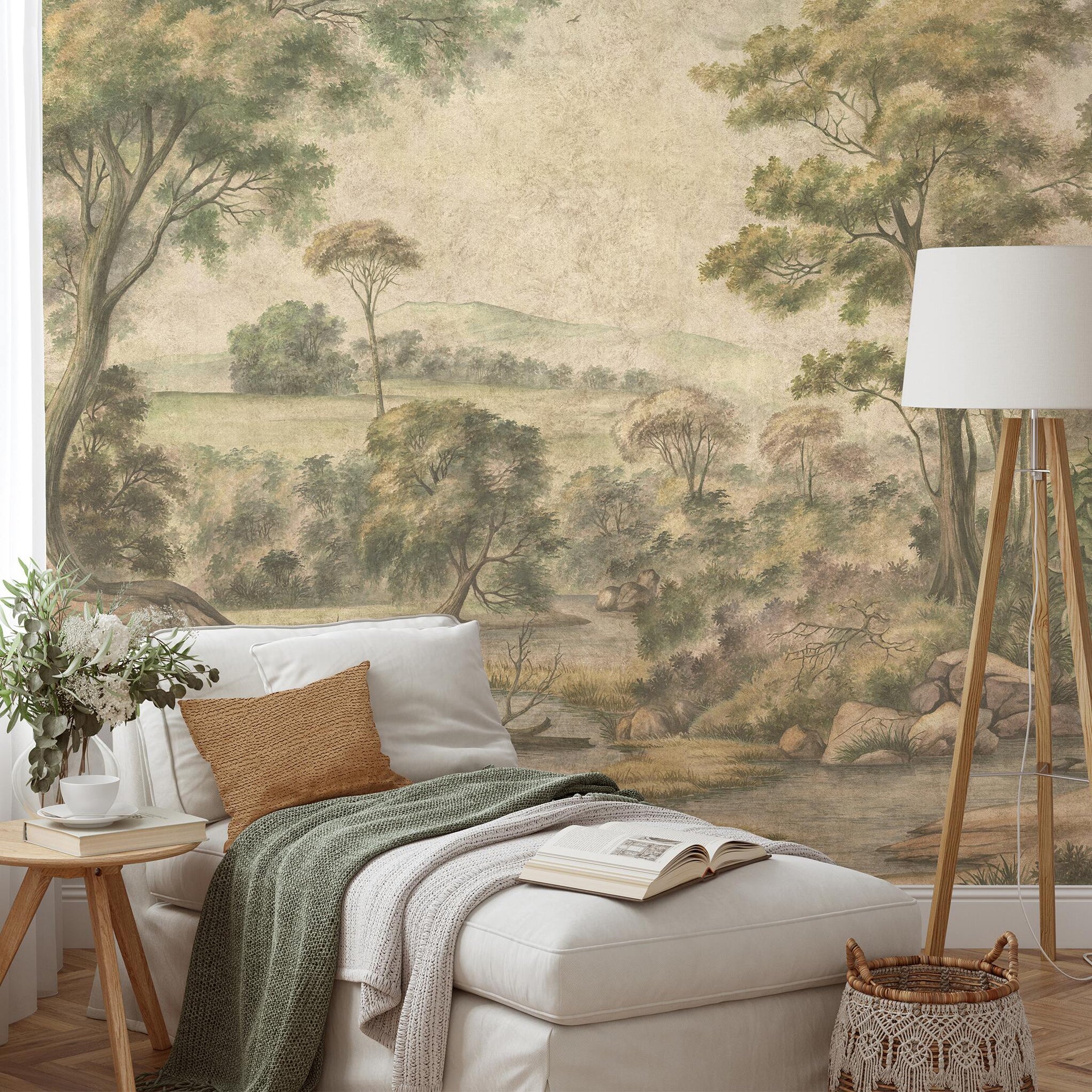 Pastorale Antiqued Wall Mural