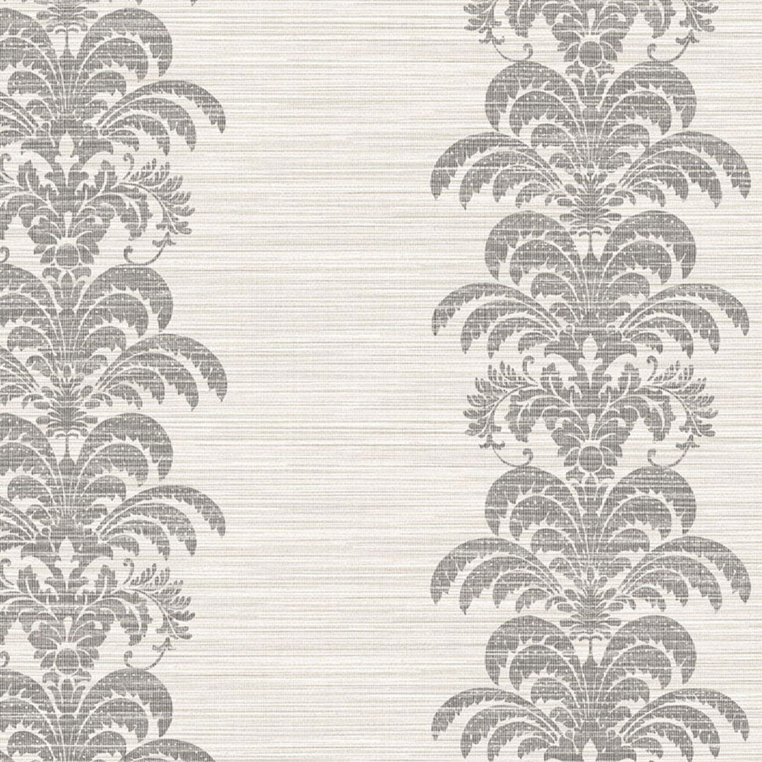 Palm Frond Stripe Stringcloth Luxe Retreat Wallpaper